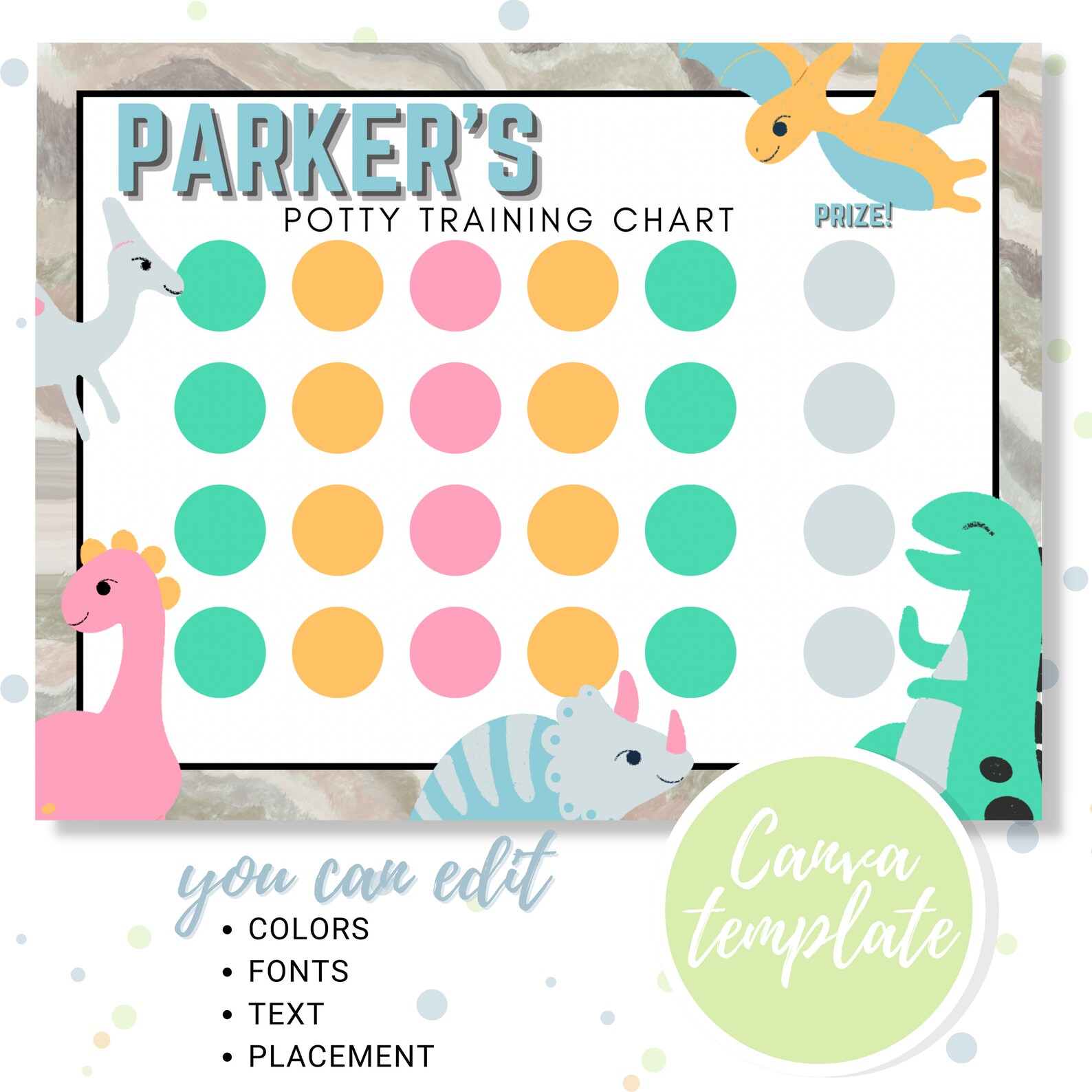 Printable Potty Chart, Potty Training Chart, Potty Reward Chart, Potty ...