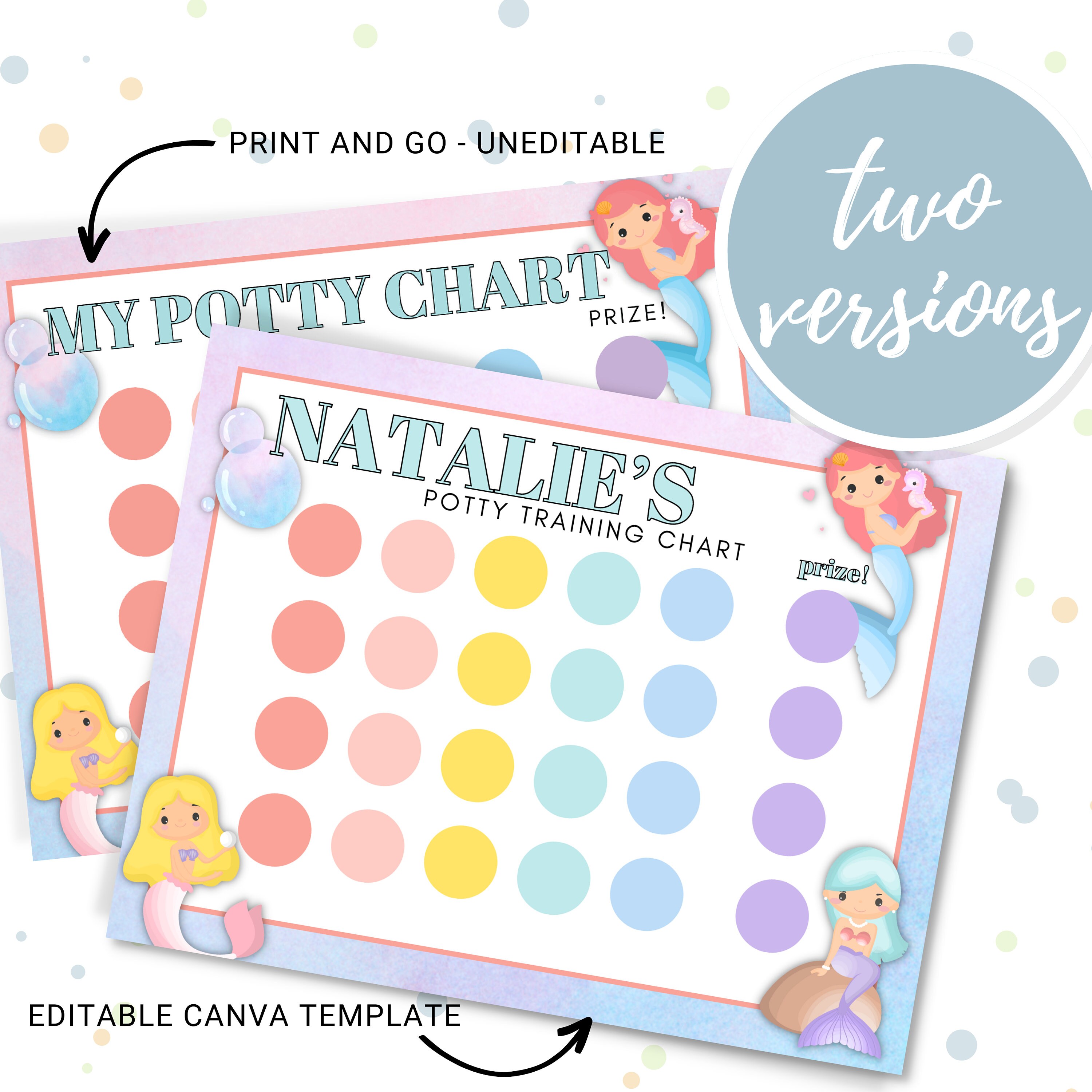 Printable Potty Chart, Potty Training Chart, Potty Reward Chart, Potty ...