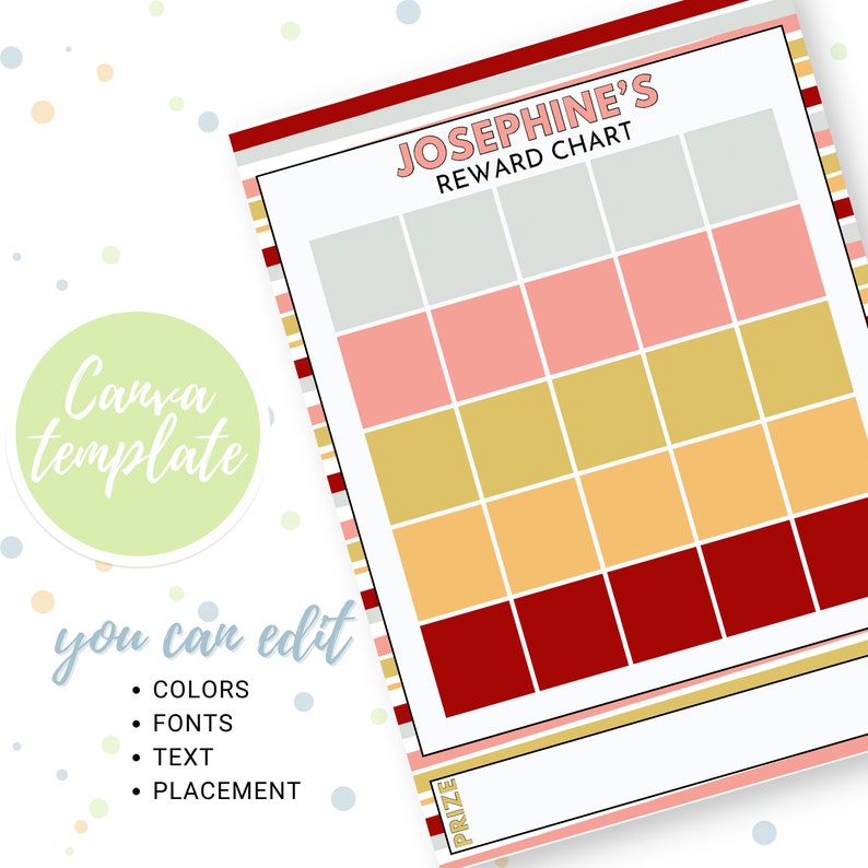 Kids Reward Chart, Printable Reward Chart for Kids, Sticker Chart ...