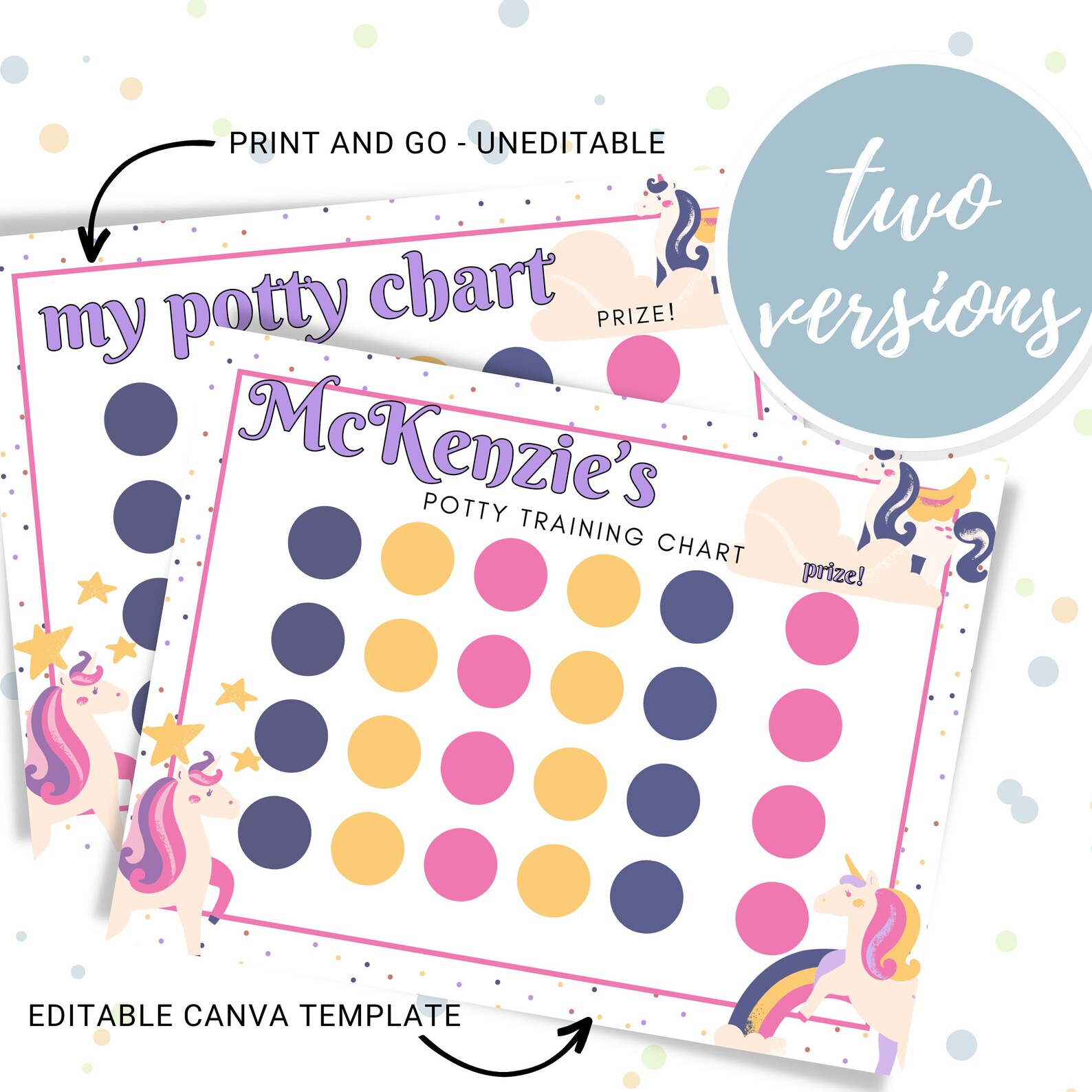 Printable Potty Chart, Potty Training Chart, Potty Reward Chart, Potty ...