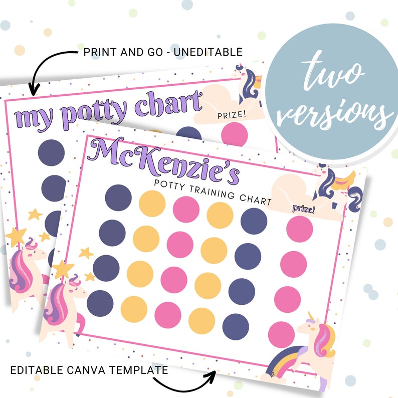 Printable Potty Chart, Potty Training Chart, Potty Reward Chart, Potty ...