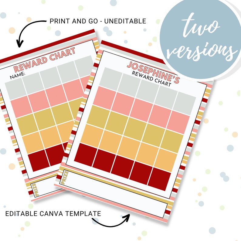 Kids Reward Chart, Printable Reward Chart for Kids, Sticker Chart ...