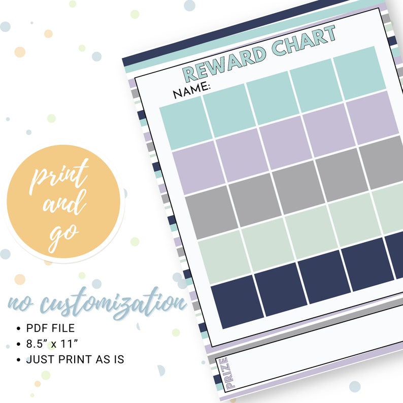 Kids Reward Chart, Printable Reward Chart for Kids, Sticker Chart ...