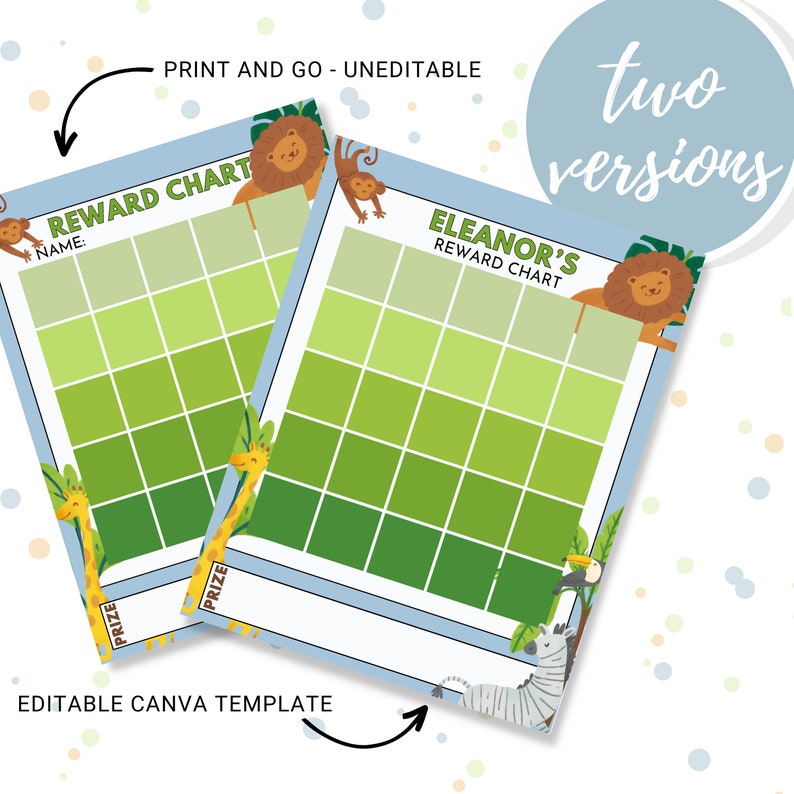 Kids Reward Chart, Printable Reward Chart for Kids, Sticker Chart ...