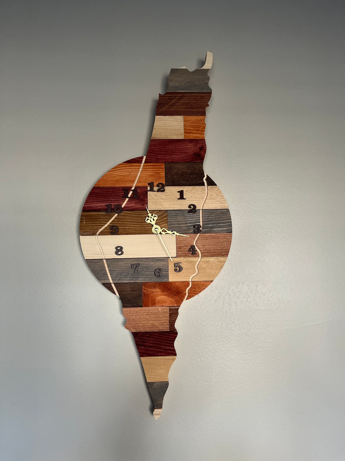 PALESTINE Palestine Clock Palestine Map Palestine Map and - Etsy