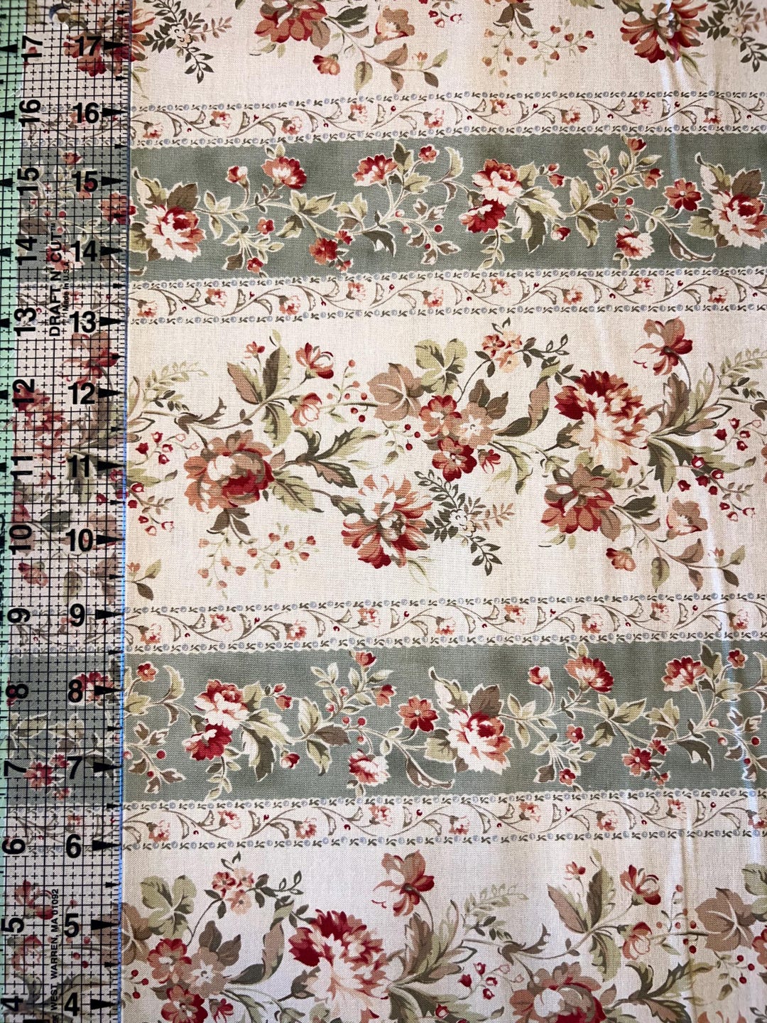 Mrs. Marchs Lucien Japanese Fabric cream/green Priced per Yard - Etsy