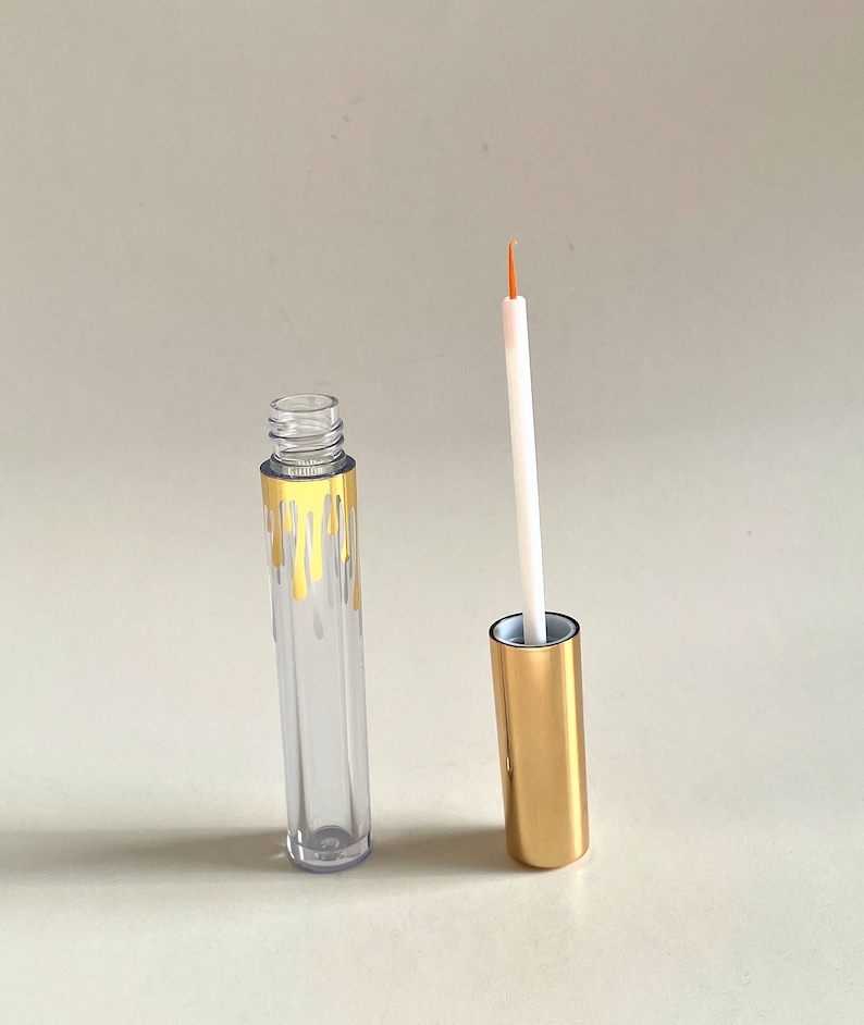 Empty 4ml Gold Drip Eyelash Serum Tube, Eyelash Serum Bottle, Eyelash ...