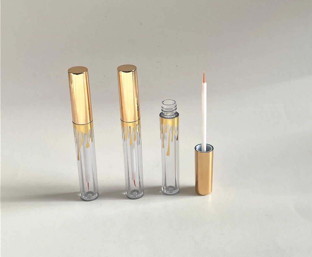 Empty 4ml Gold Drip Eyelash Serum Tube, Eyelash Serum Bottle, Eyelash ...