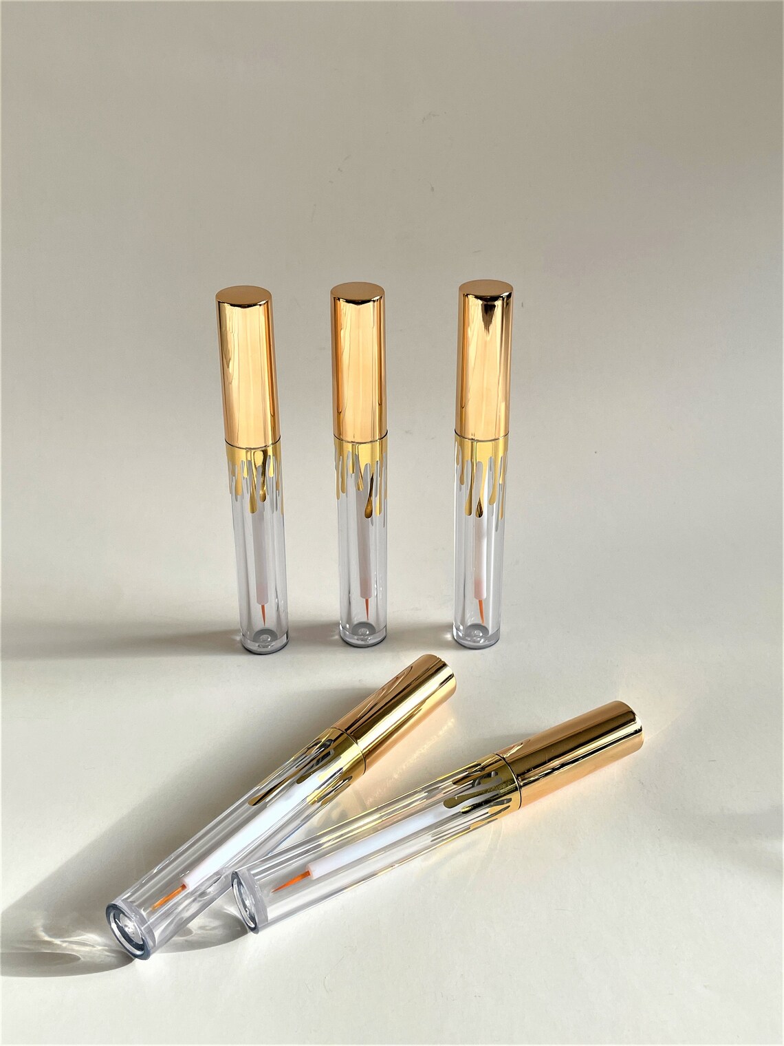 Empty 4ml Gold Drip Eyelash Serum Tube, Eyelash Serum Bottle, Eyelash ...