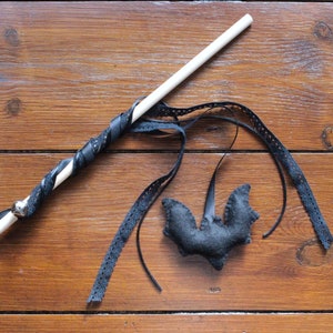 Black Bat Cat Wand Catnip Toy, Gift for Cat Lovers, Gift for Kittens ...
