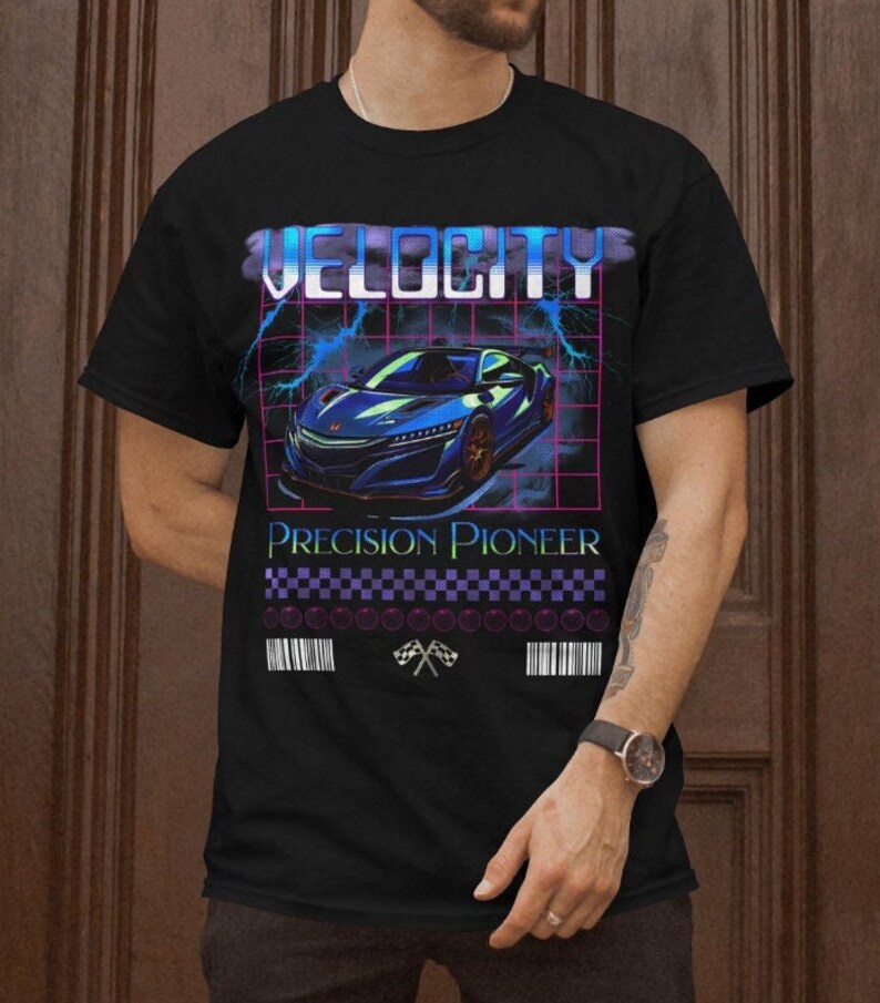 Trendy Racing JDM Sports Car Apparel Car Graphic T-shirt Automotive ...