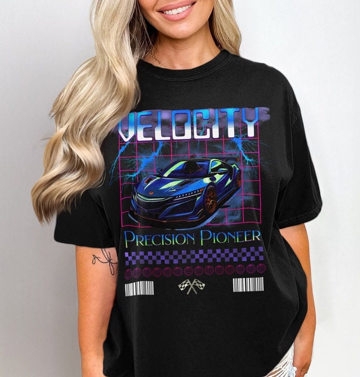 Trendy Racing JDM Sports Car Apparel Car Graphic T-shirt Automotive ...