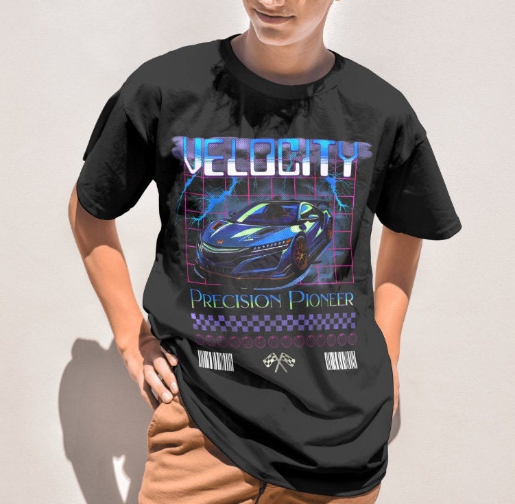 Trendy Racing JDM Sports Car Apparel Car Graphic T-shirt Automotive ...