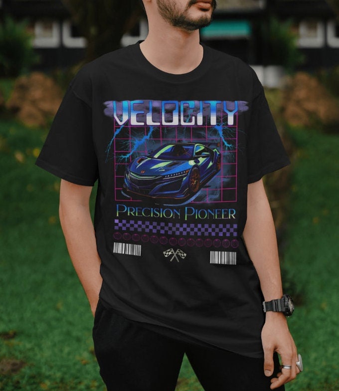 Trendy Racing JDM Sports Car Apparel Car Graphic T-shirt Automotive ...