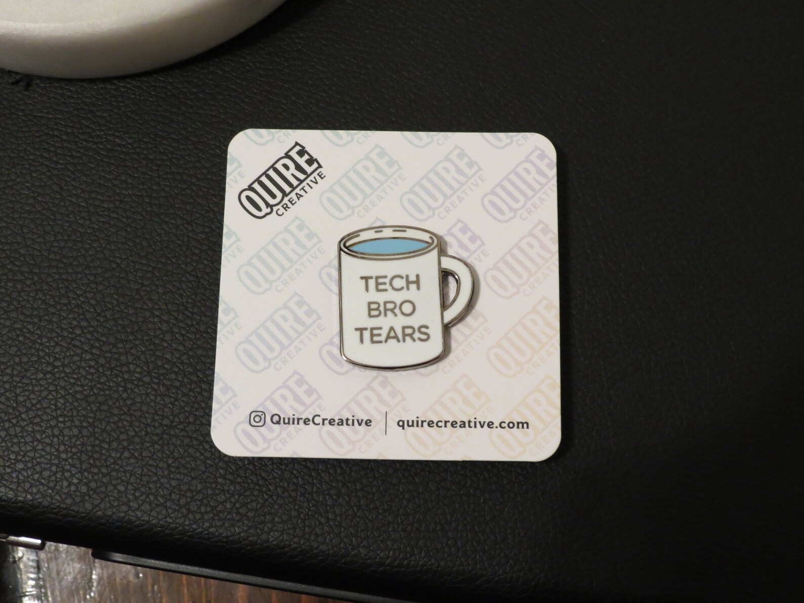 Tech Bro Tears Coffee Cup Enamel Lapel Pin - Girl Boss Accessory - Etsy