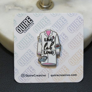 Live Lab Love | Enamel Pin | Empower Your Lab Coat | STEM - Etsy