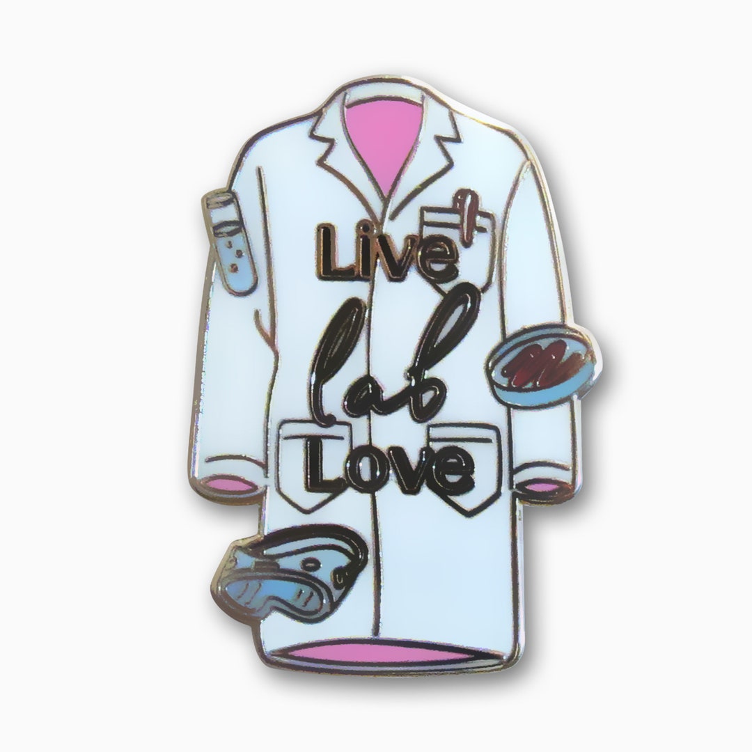 Live Lab Love | Enamel Pin | Empower Your Lab Coat | STEM - Etsy