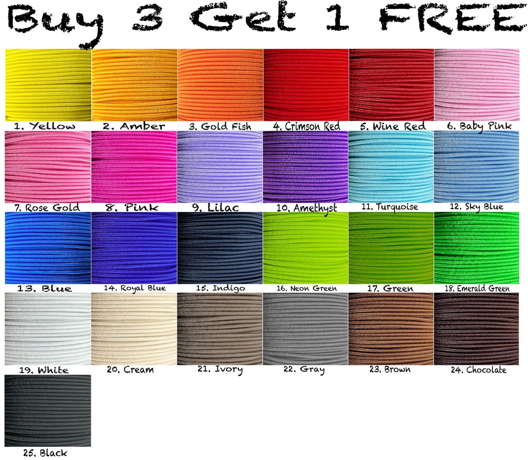 2MM Elastic Round Bungee Shock Cord 25 Colours UK Stock - Etsy