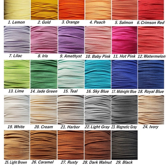 Flat Faux Suede Leather Cord 3mm Jewellery Velvet String Thong - Etsy UK