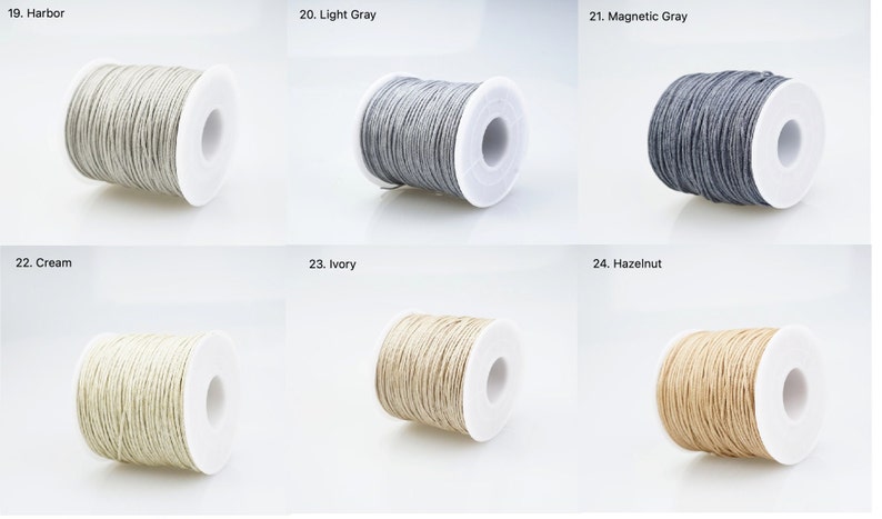 1mm Waxed Cotton Cord String 5m to 20m Jewellery Making - Etsy