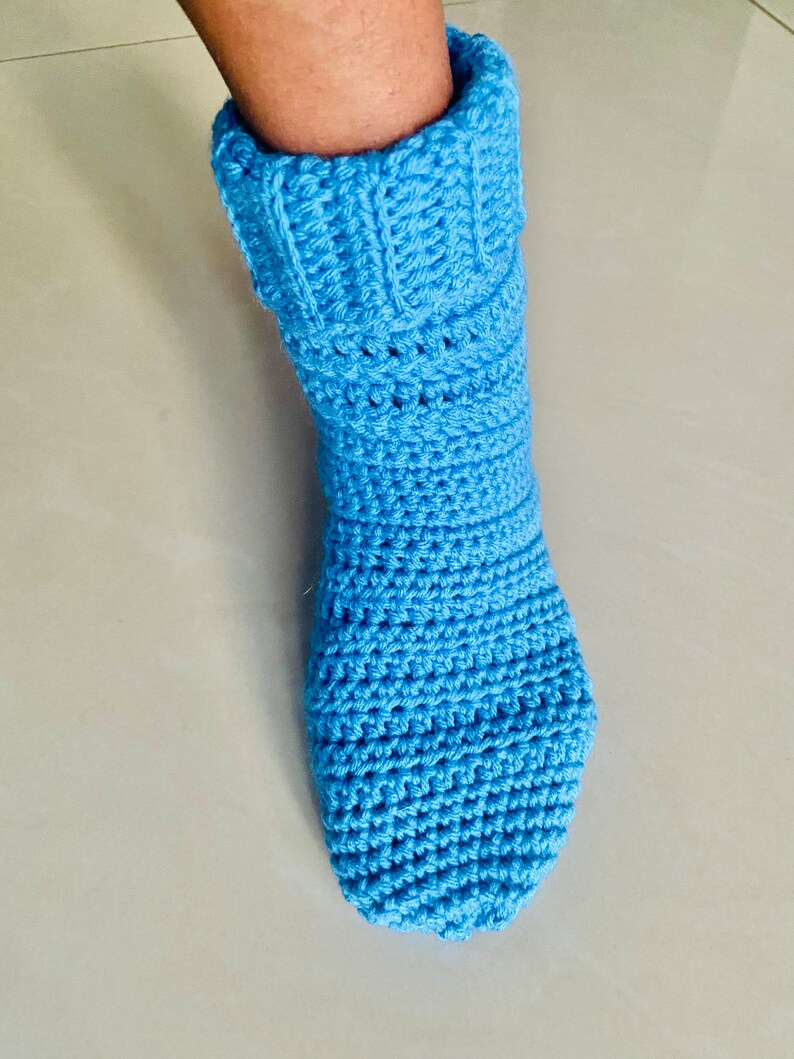 Crochet Basic In-the-round Slipper Socks - Etsy