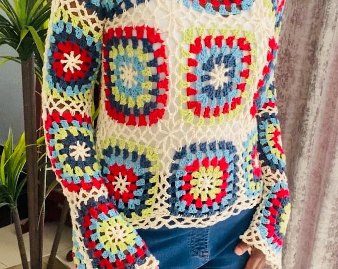 Turkish Granny Square Top - Etsy Canada