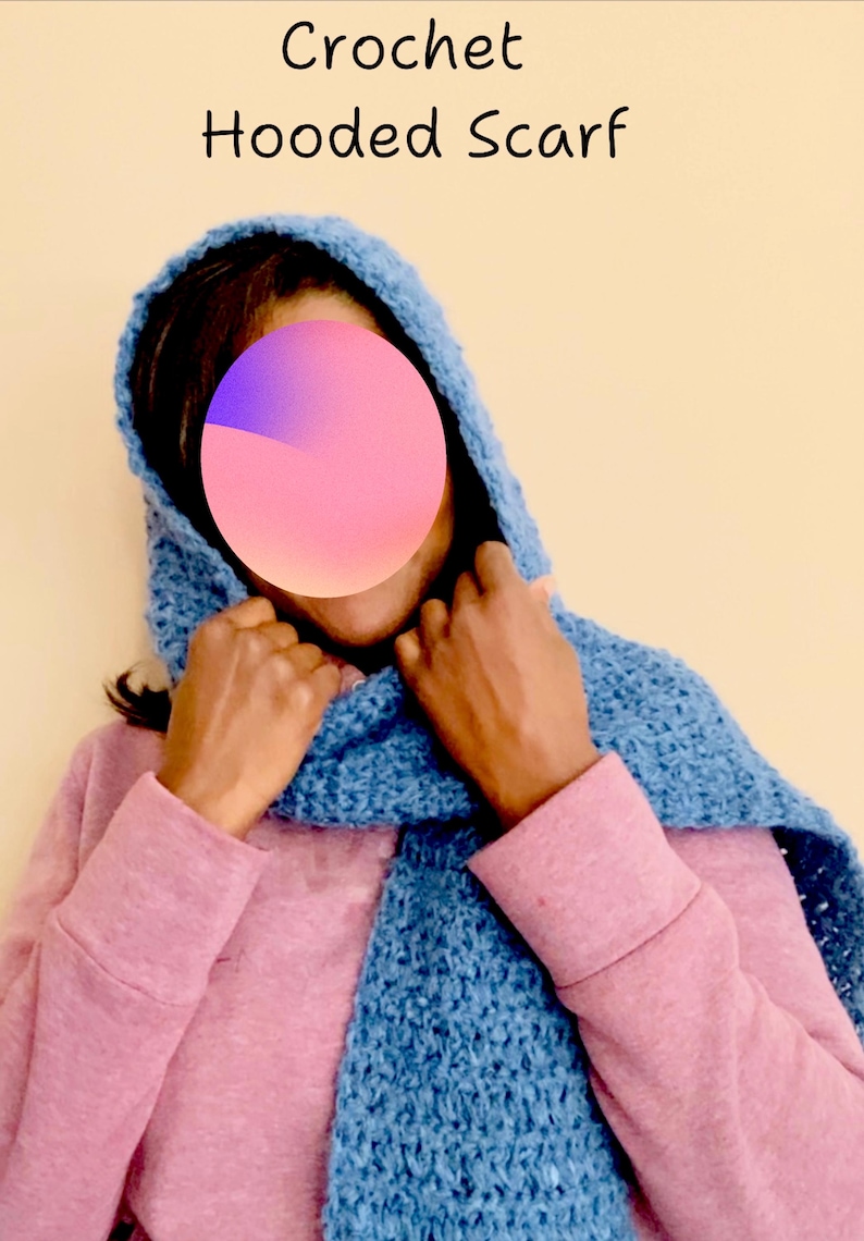 Crochet Hooded Scarf/ Rounded Hoodie - Etsy