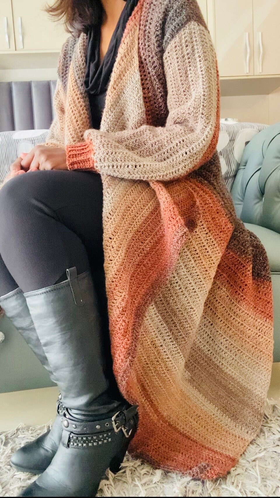 Easy Crochet Drape Cardigan - Etsy