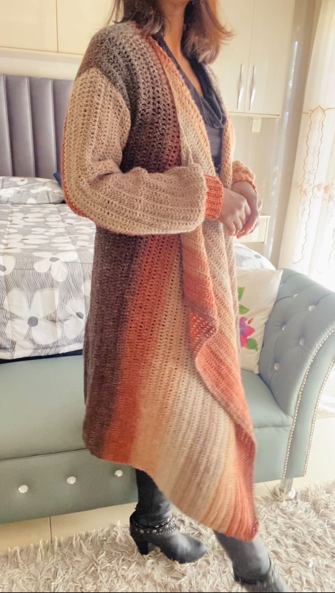 Easy Crochet Drape Cardigan - Etsy