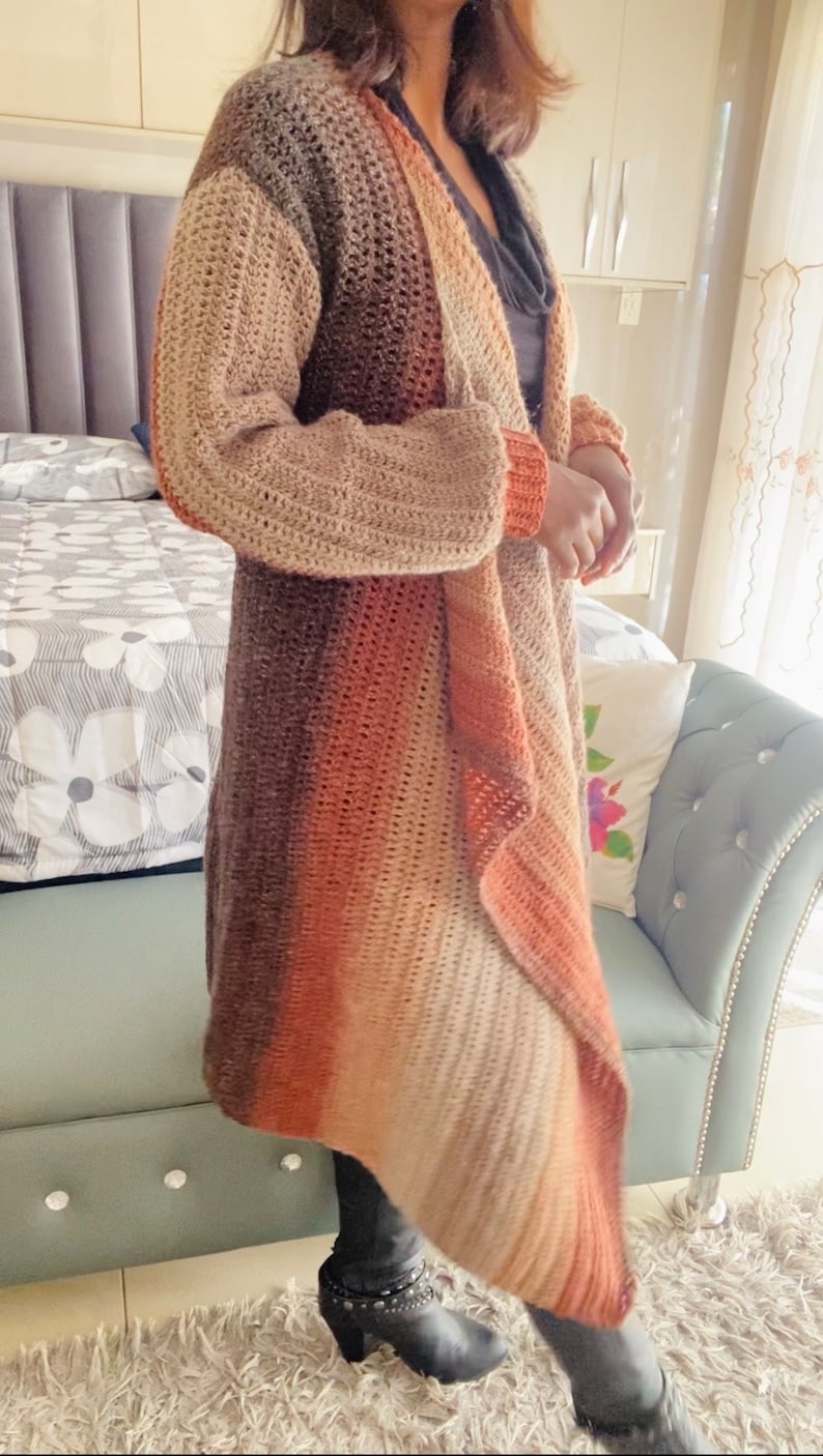 Easy Crochet Drape Cardigan - Etsy