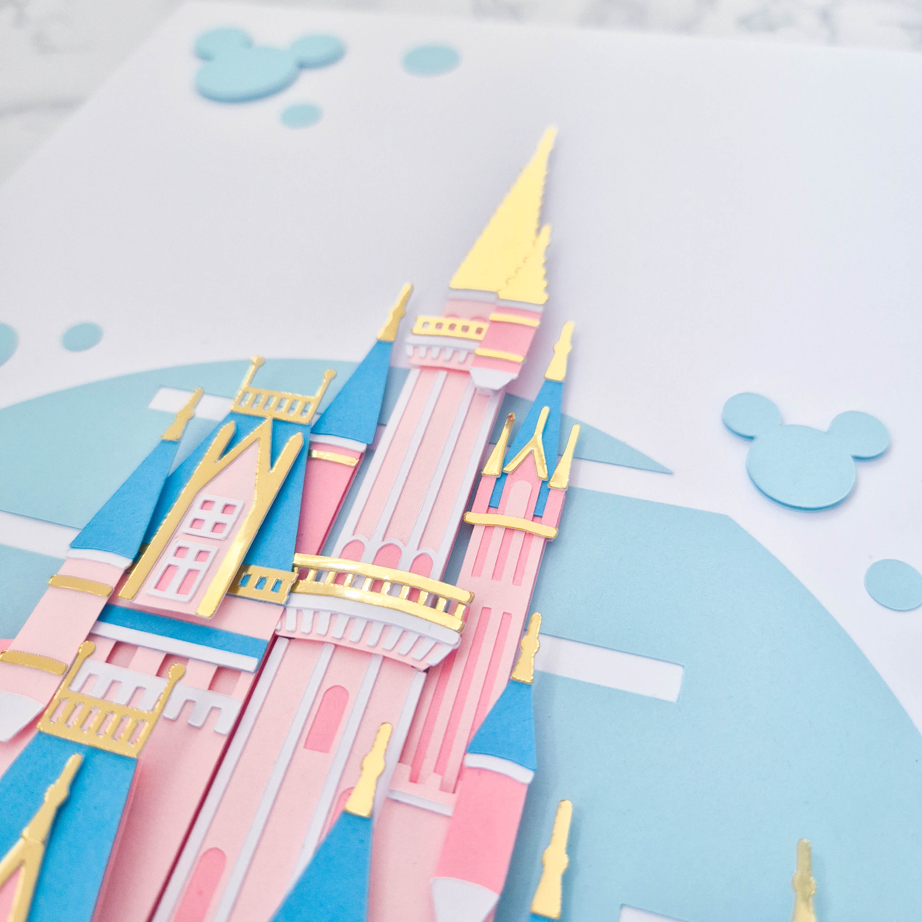 Magical Castle Florida Inspired Papercut Cricut Template. SVG File and ...