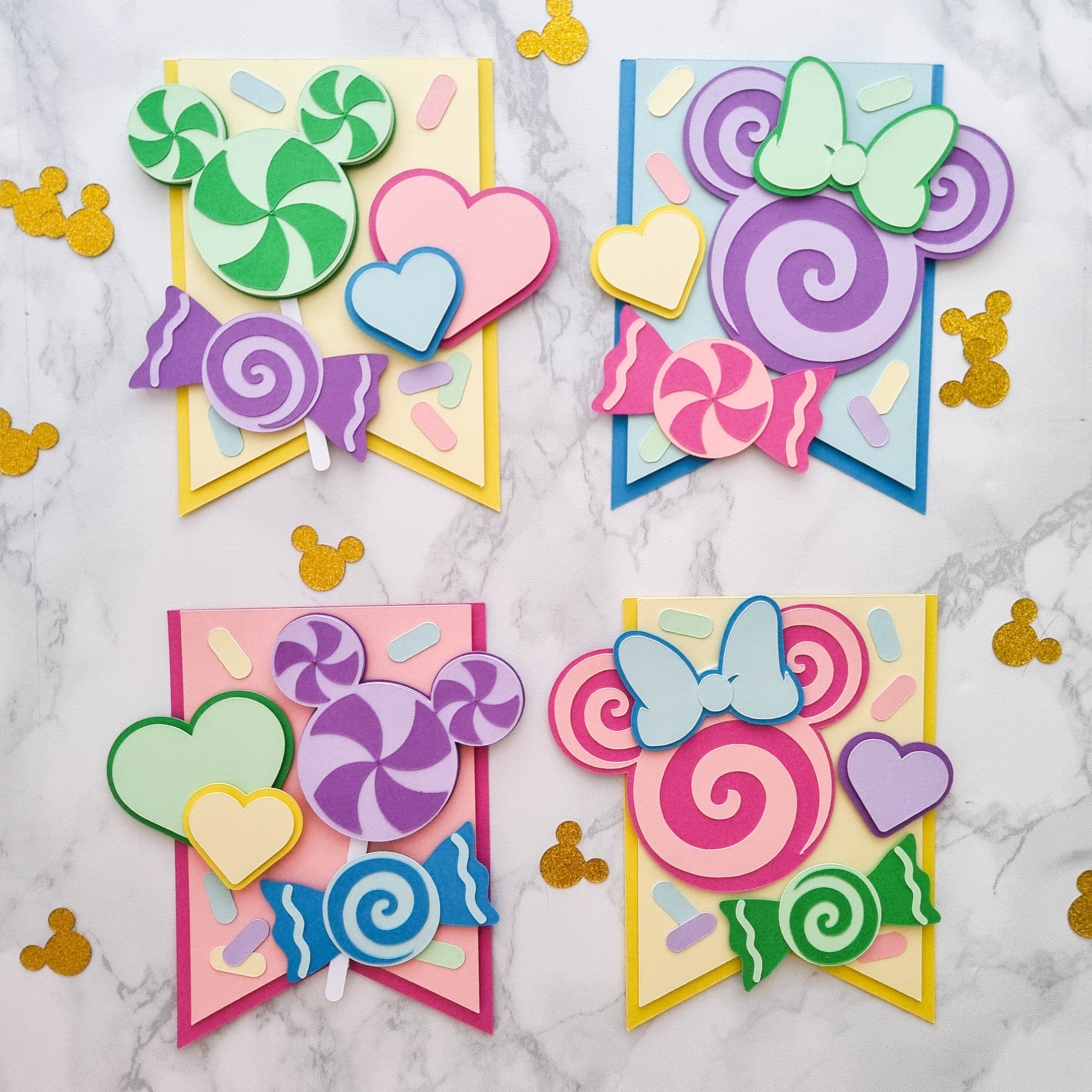 Magical Birthday Decorations Candy Themed Papercut Template. - Etsy