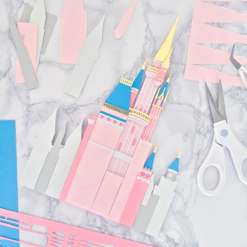 Magical Castle Florida Inspired Papercut Cricut Template. SVG File and Pdf With Description. - Etsy