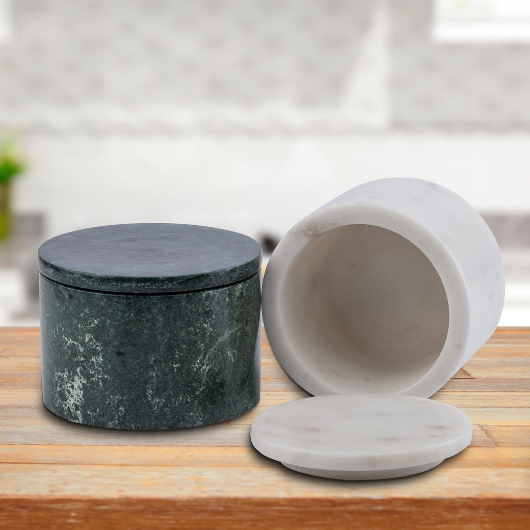 Marmor Salz und Pfeffer Pinch Töpfe: Grün & Weiß Gewürz Box Set - Etsy ...