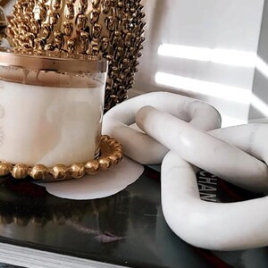 White Marble Chain & Link Homedecor - Etsy