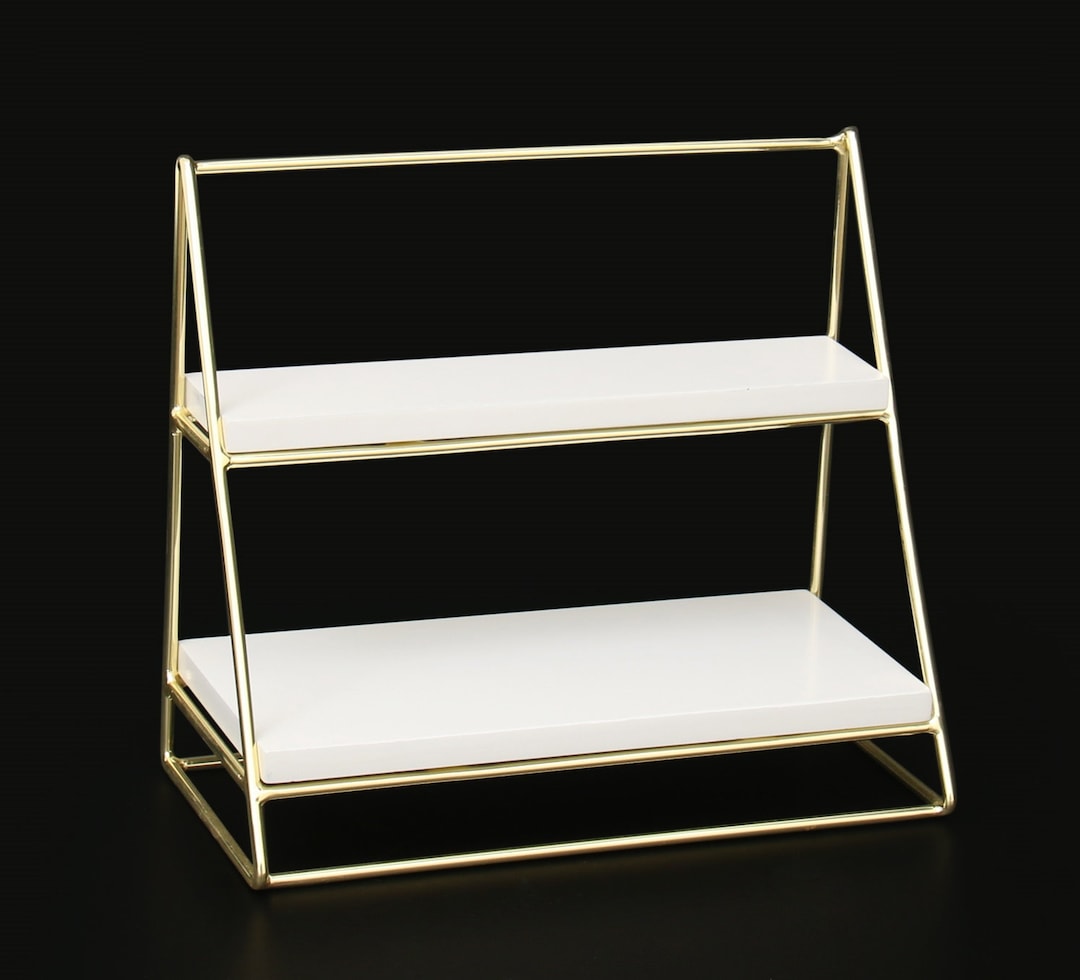 White Marble 2-tier Server | Pastry Stand in Marble | Marble Tray ...