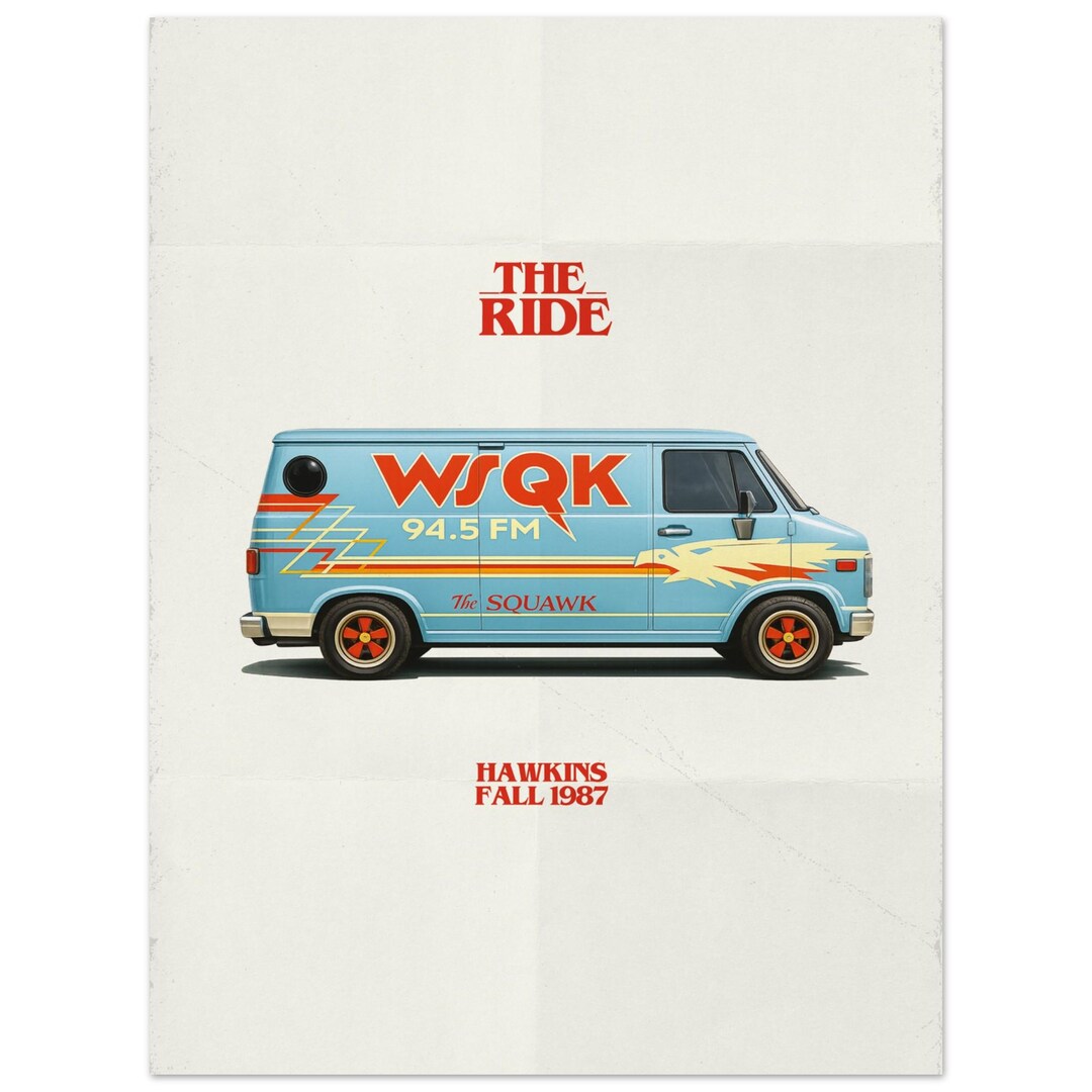 Stranger Things Inspired WSQK / the Ride Fine Art Poster - Etsy