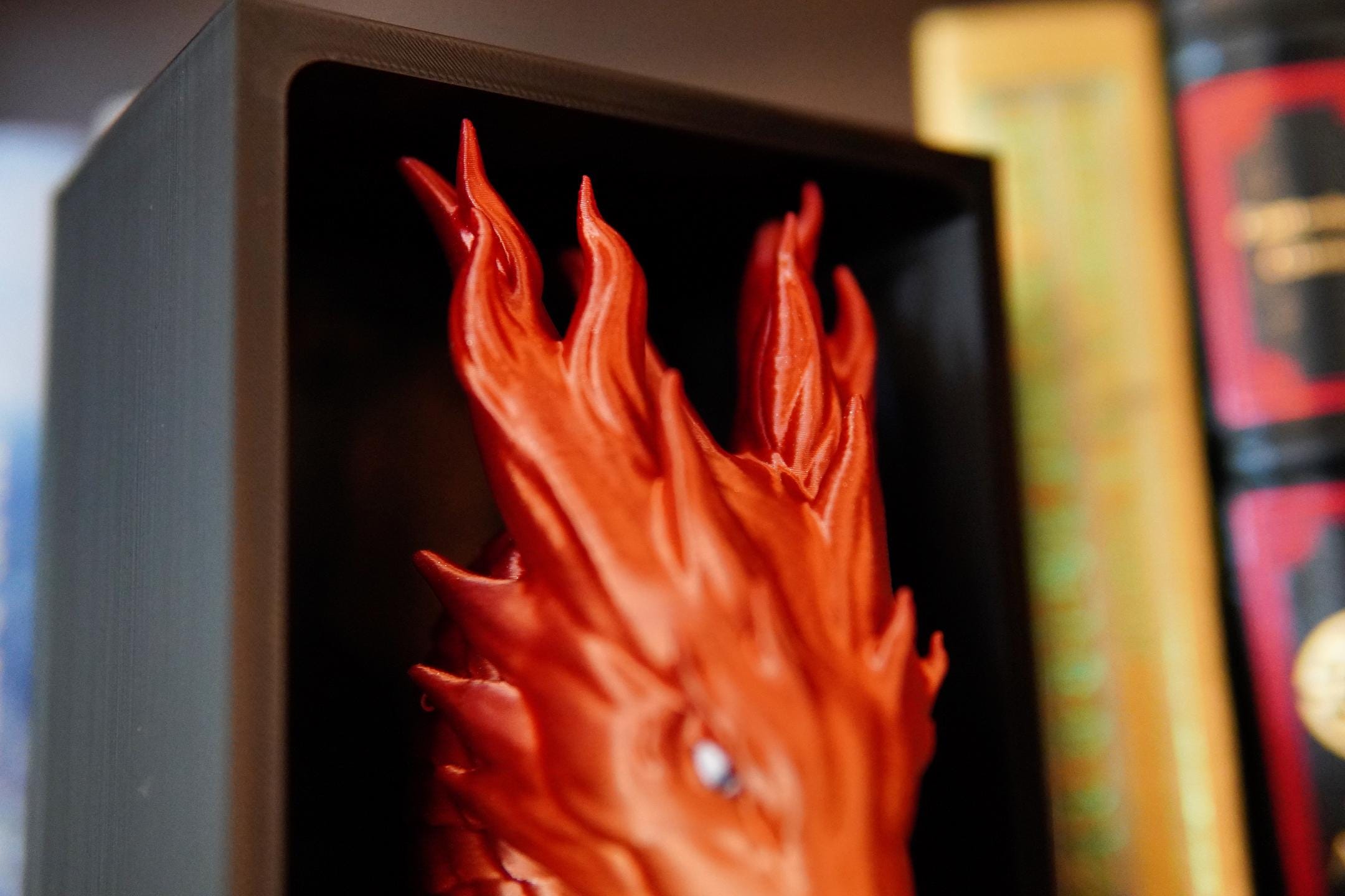 Flamewing Dragon Reader Book Nook DIGITAL FILE- STL and .3mf - Etsy