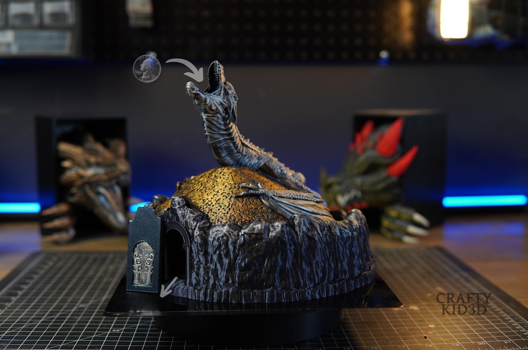 Dragon’s Hoard Coin Bank DIGITAL FILE- STL and .3mf - Etsy