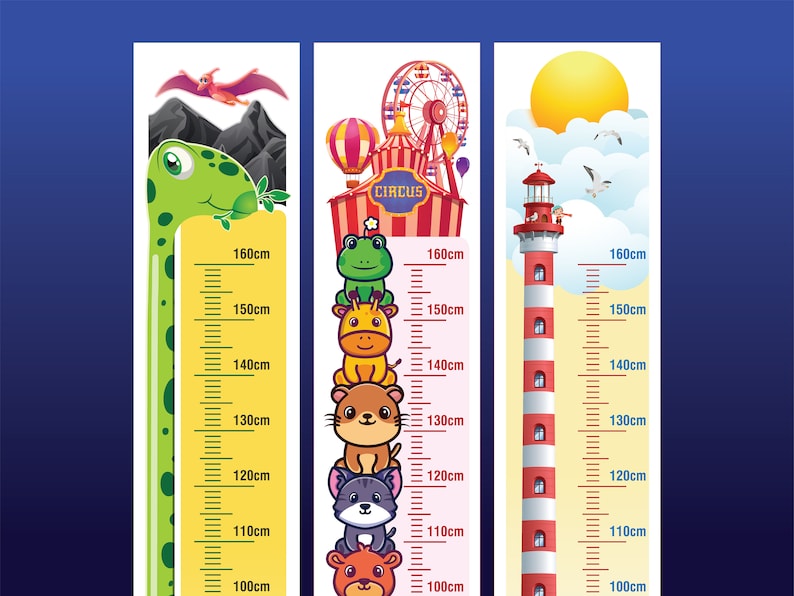 Kid Height Chart 5 Pattern Bundles, Height Growth Chart for Children ...