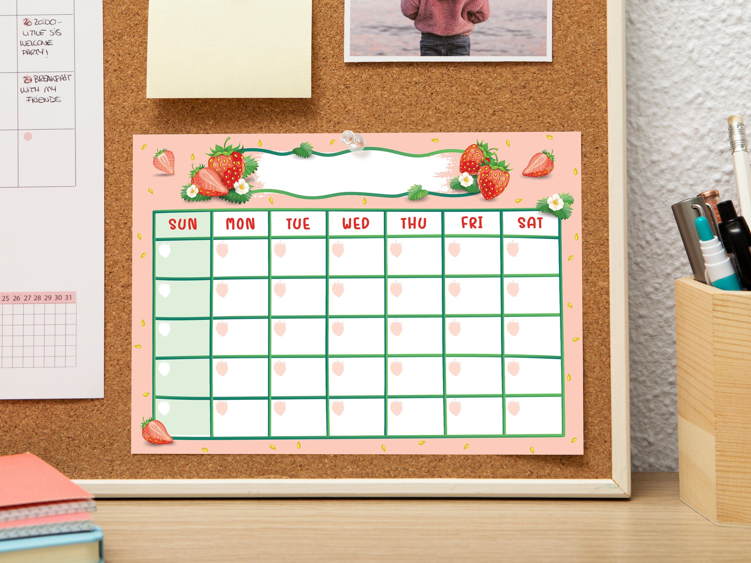 4 Printable Types Blank Calendar, Digital Monthly Planner, Blank ...