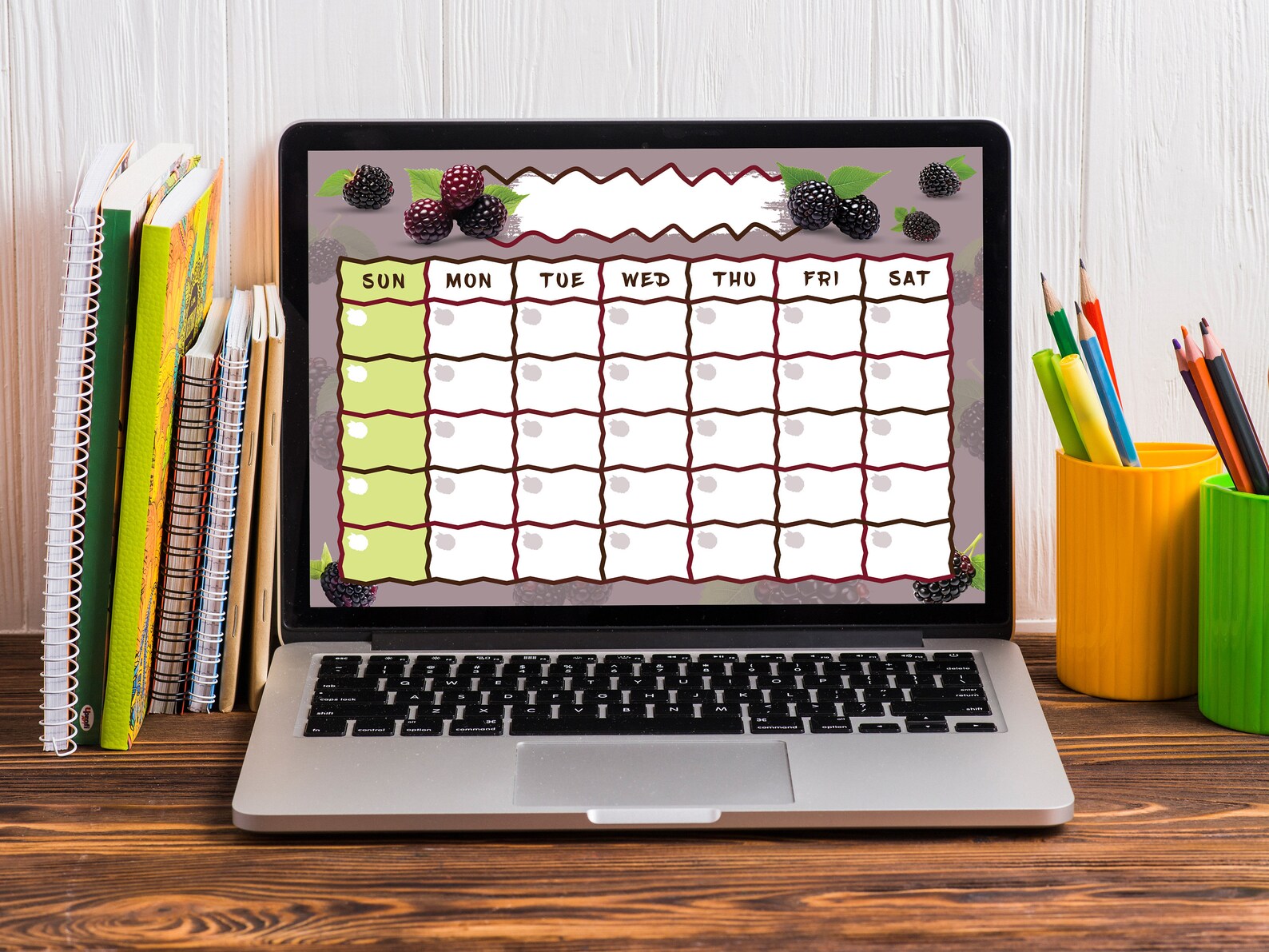 4 Printable Types Blank Calendar | Digital Download PNG High Image ...