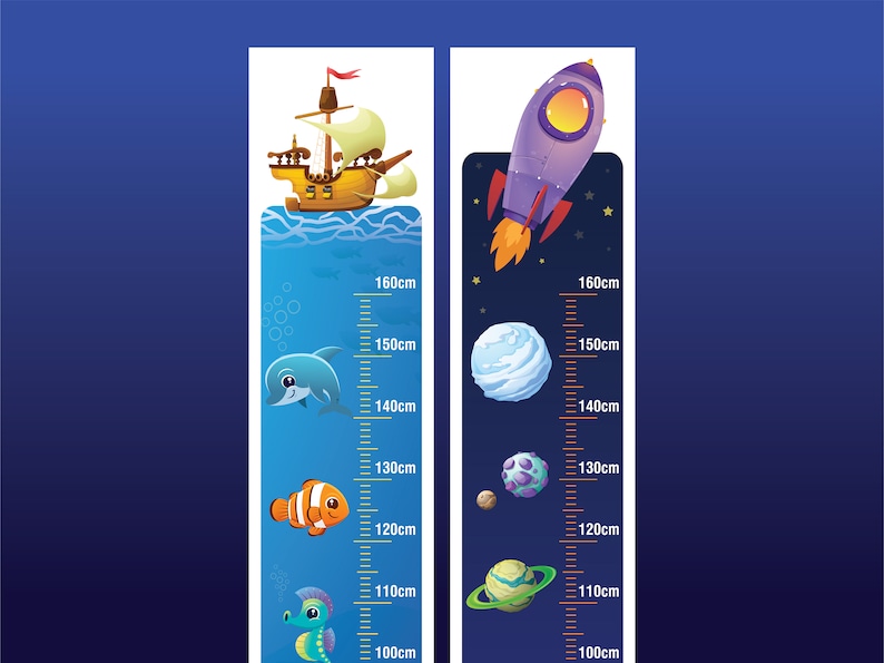 Kid Height Chart 5 Pattern Bundles, Height Growth Chart for Children ...