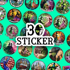 30 Sticker Wicked | Digital Download PNG High Image Quality - Etsy