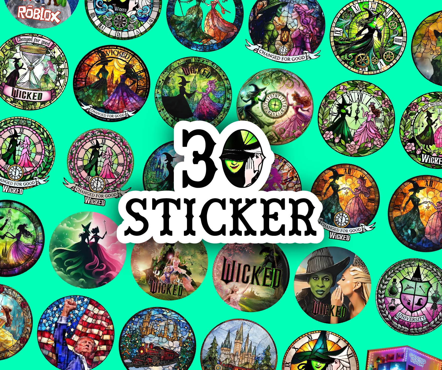 30 Sticker Wicked | Digital Download PNG High Image Quality - Etsy