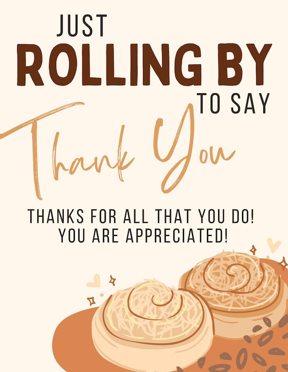 Just ROLLING by to Say Thank You - Etsy