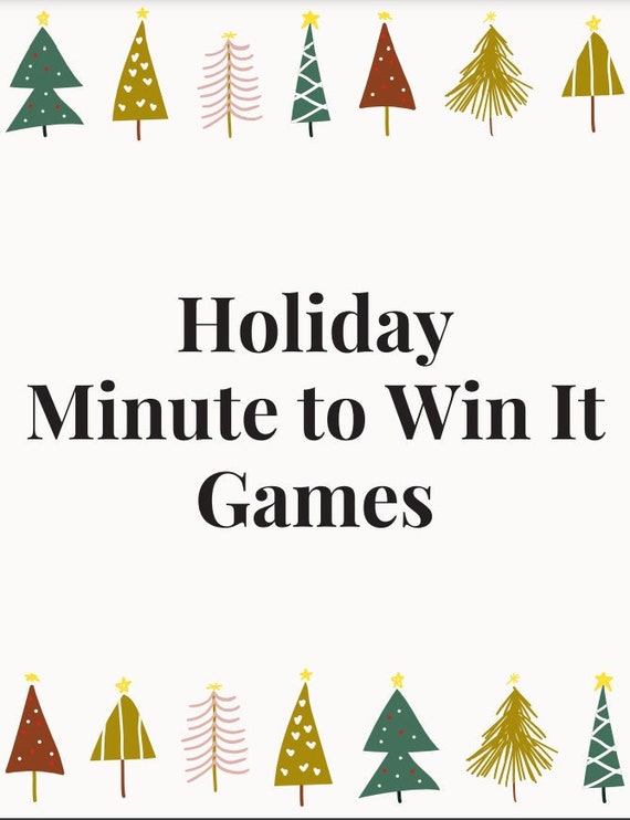 Holiday Minute to Win It Games | Etsy
