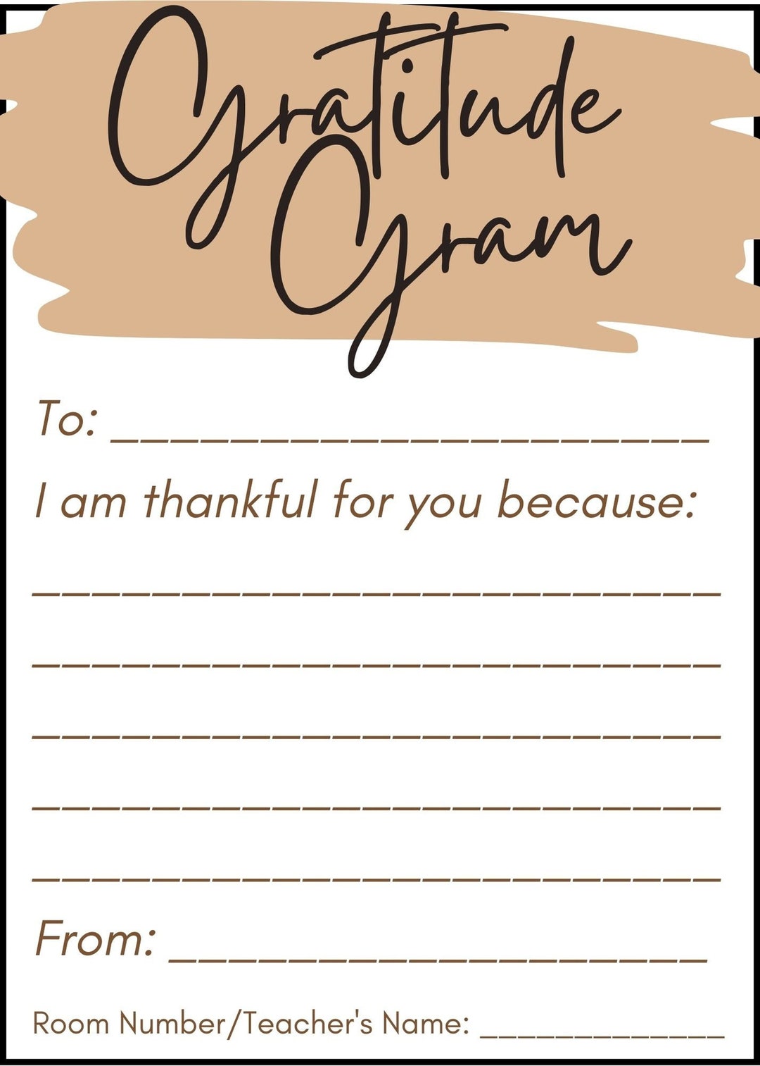 Gratitude Gram - Etsy