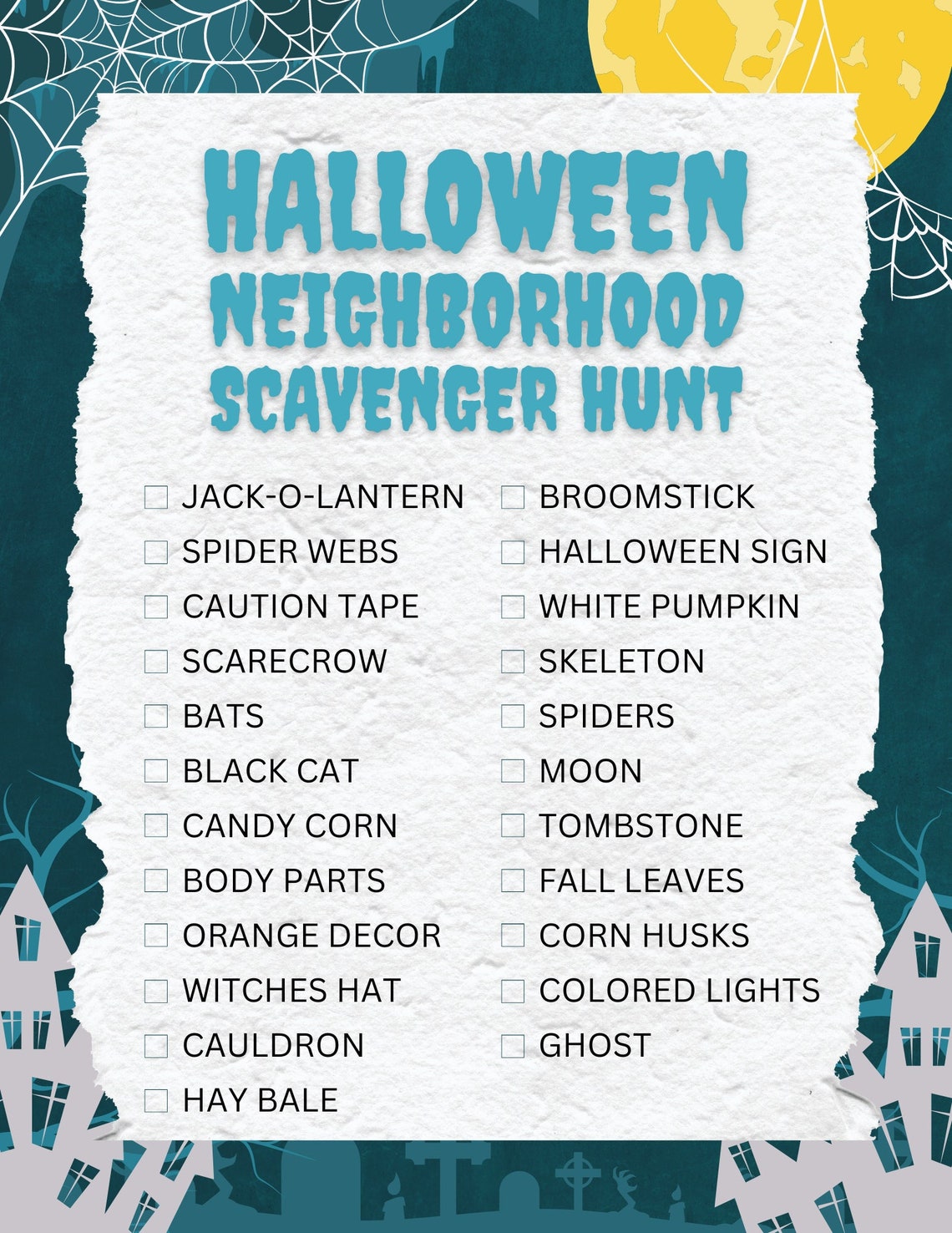 Halloween Scavenger Hunt & Activities - Etsy