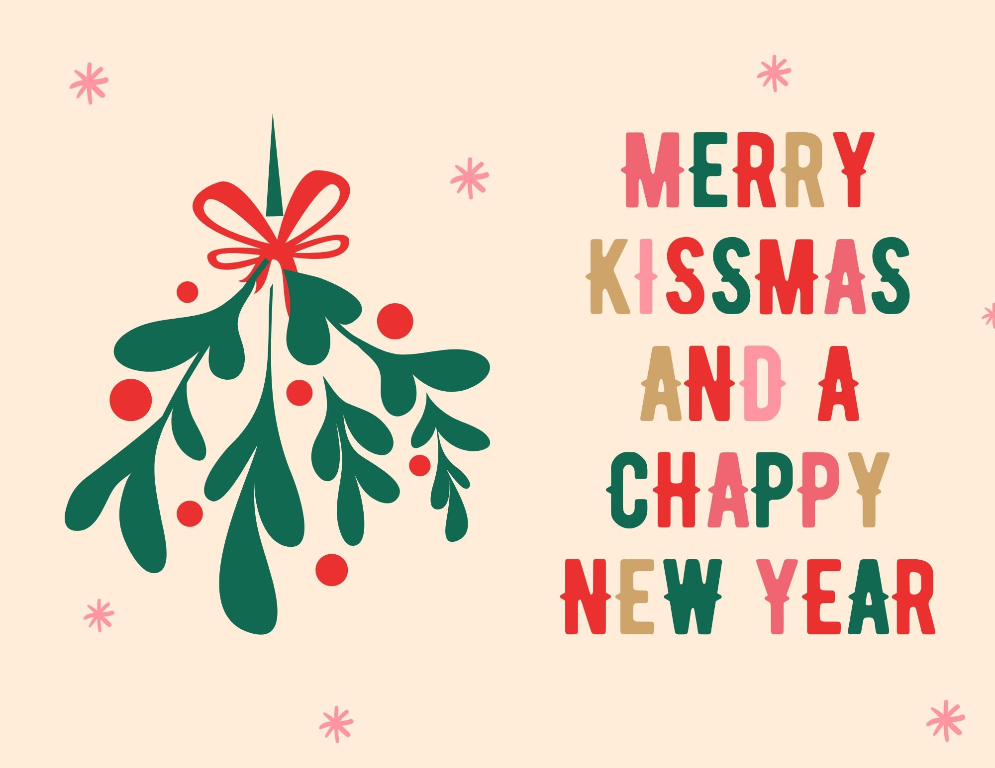 Merry Kissmas & A CHAPPY New Year! - Etsy